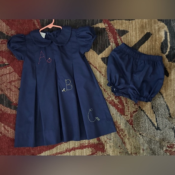grace and james | Dresses | Grace James Abc Back To School Navy Pleated ...